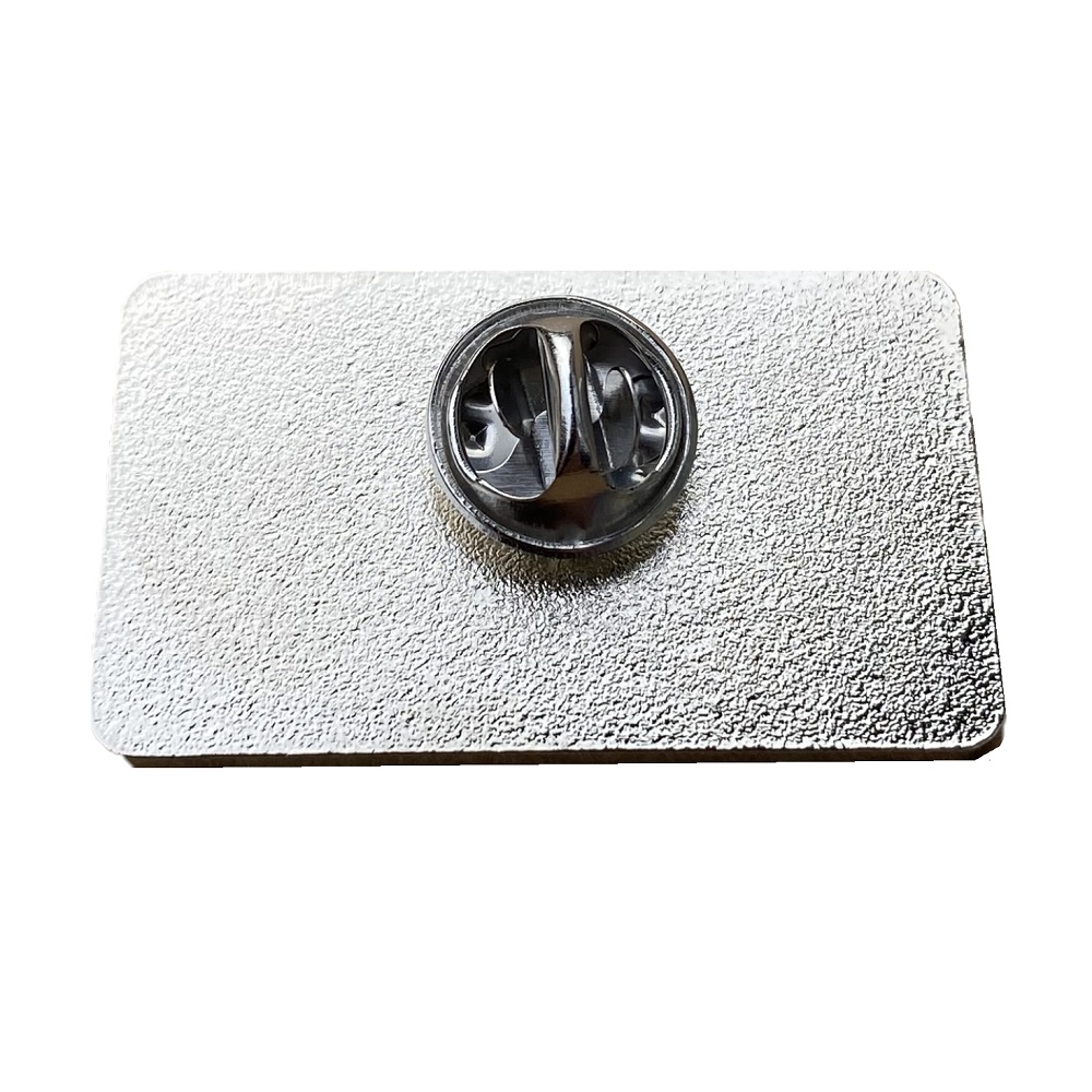 Rectangular Pin Badge with Full Colour Printed Decal (UK Stock)